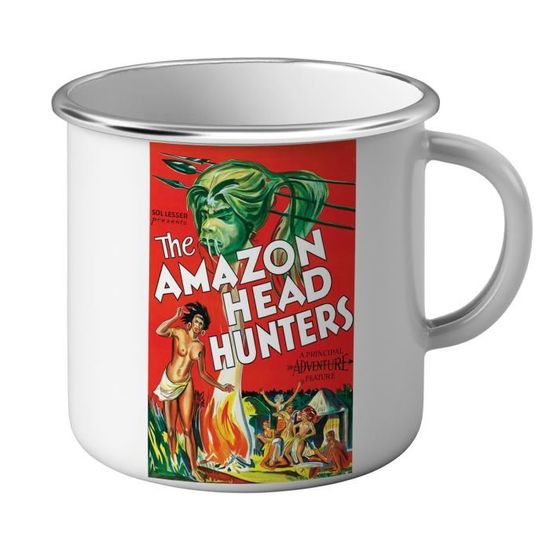 Mug Emaillé Métal Amazon Amazone Head Hunter Orignal Retro Vintage Film ...