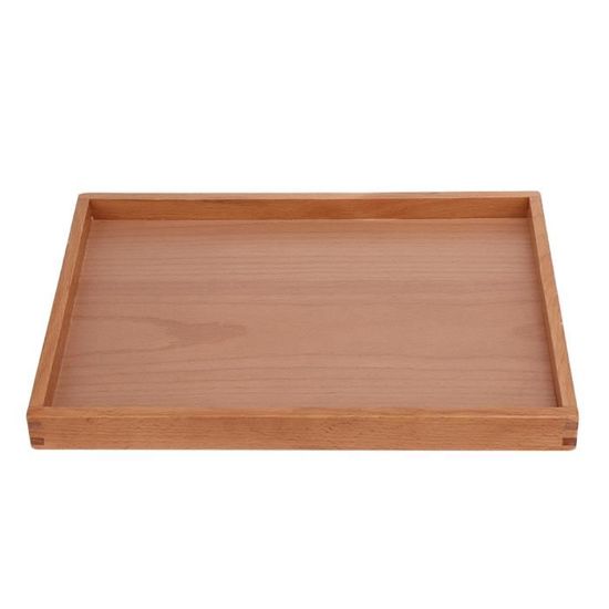 HURRISE Plateau Rectangle Wooden Coffee Mug Tray Holder Coffee Dessert ...