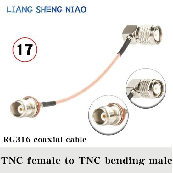 Connecteur coaxial RF - RNCYN - RG316 TNC femelle vers SMA - 1.64ft (0.5m) - Neuf - Mixte ...