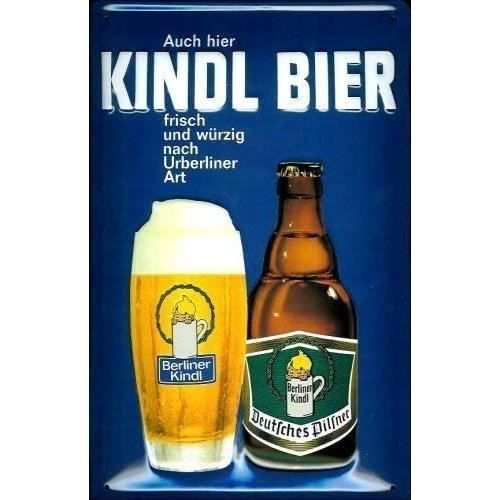 Plaque en tôle rétro Berlindl Bier Mur - Décoration de cave à vin ...