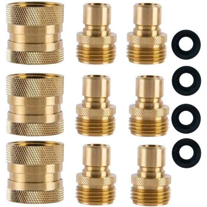 Raccord Rapide Pour Tuyau D'Arrosage Raccord Tuyau D'Eau 3-4" Ght Mâle Femelle Adaptateurs ...