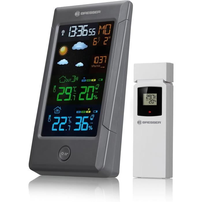 Station Météo Sans Fil Avec Capteur Extérieur Climatetemp Nbf, Horloge Radio Dcf, Thermomètre ...