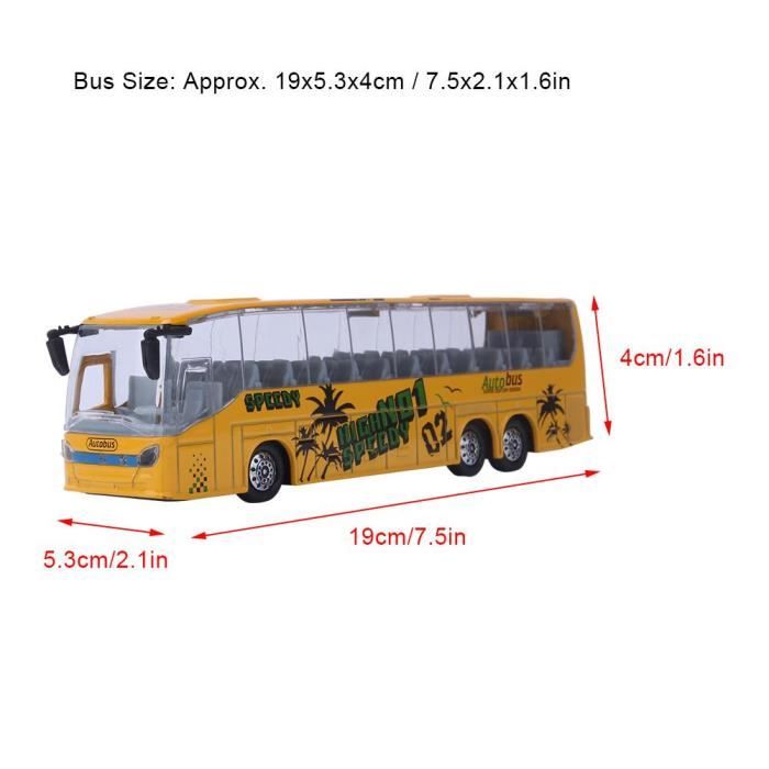 Jouet Bus Modèle Alliage Jaune - 1:50 Simulation Transit - Lumière et ...