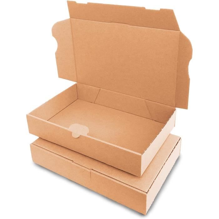 50 cartons 24x16x4,5 cm - Marron - Boîtes postale - carton d'emballage ...