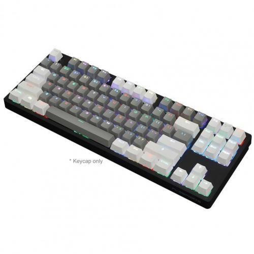 Clavier mécanique de jeu - Grey White - 87 touches - Rétro-éclairé ...