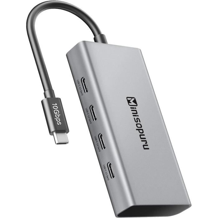 Hub Usb – Hub Usb C Pour Ordinateur Portable, Hub Usb C Vers Usb C 10 ...