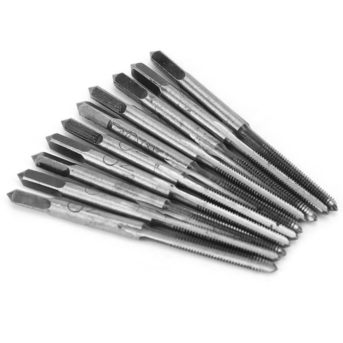 URB Taraud métrique 10 pièces en acier au carbone métrique à main taraud à vis filetage outil à ...