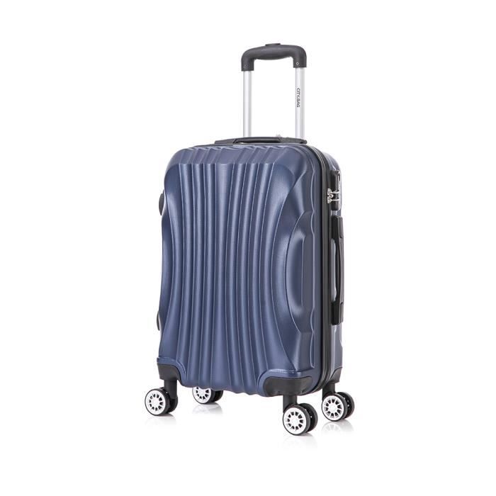 Valise cabine CityBag Rhodes Bleu marine| Matière ABS