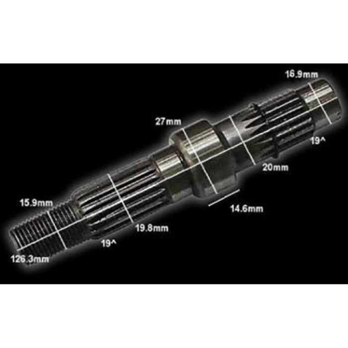 Pont arrière axe de transmission pour scooter chinois Shenke 50 Solana ...