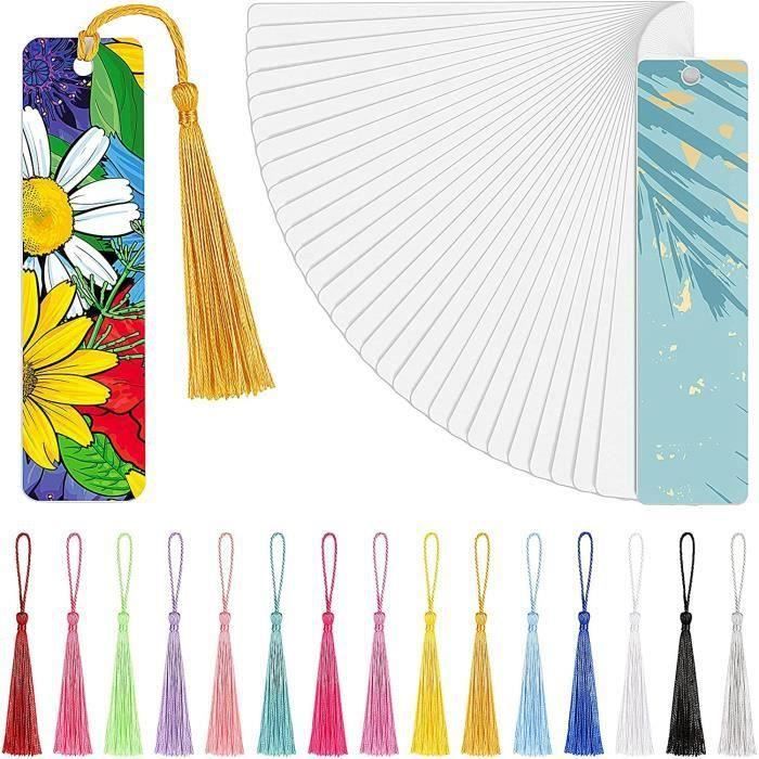 FUNNING-Marque-Page Vierge de Sublimation Signet DIY en Aluminium Métal ...