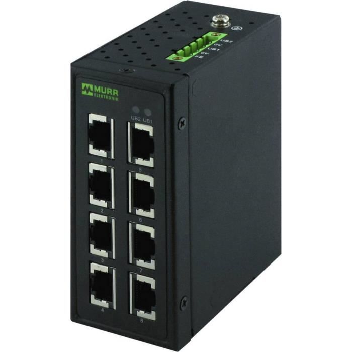 Switch réseau RJ45 8 ports - Murr Elektronik - Adapté à la transmission ...