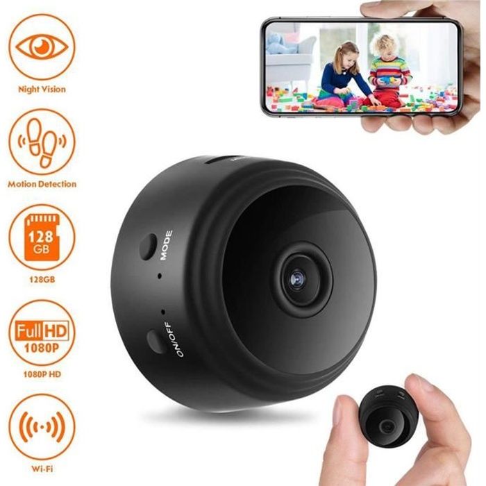 Mini Caméra WiFi HD 1080P Petite Caméra Sans Fil Home Baby Vision De ...