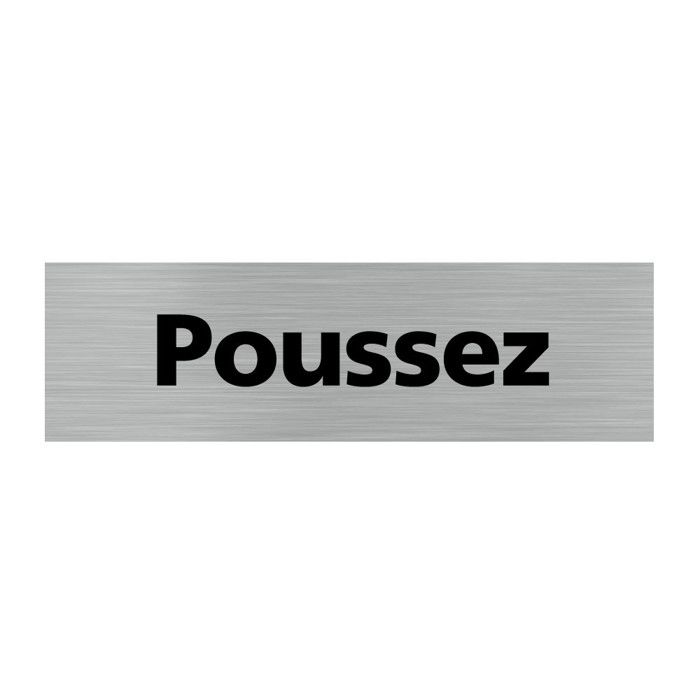 Pictogramme POUSSEZ (Q0143) Adhésif Aspect Aluminium Brossé - Cdiscount ...