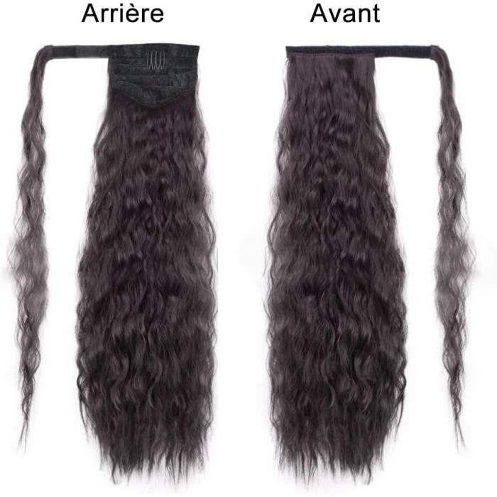 Postiches Queues De Cheval, 61Cm Curly Synthétique Vague De Maïs ...