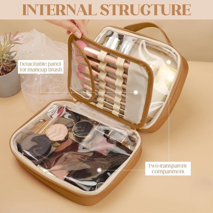 Trousse De Toilette Femme, Trousse Maquillage Avec Compartiments ...