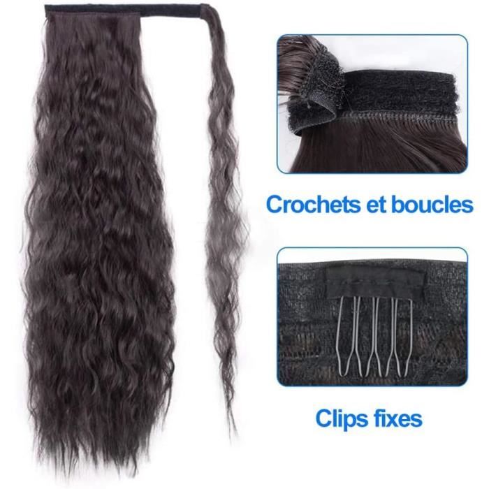Postiches Queues De Cheval, 61Cm Curly Synthétique Vague De Maïs ...