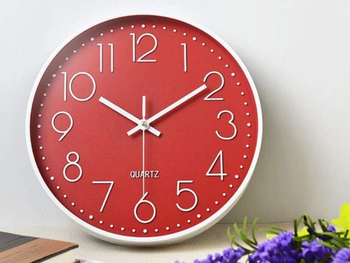 Rouge Horloge Murale de 30 cm Design Moderne Horloge Murale Silencieuse ...