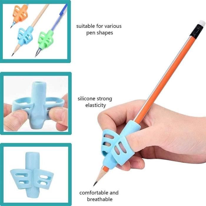 12 Pièces Grips Pour Crayon,Guide Doigt Enfant,Grips Pour Crayon ...