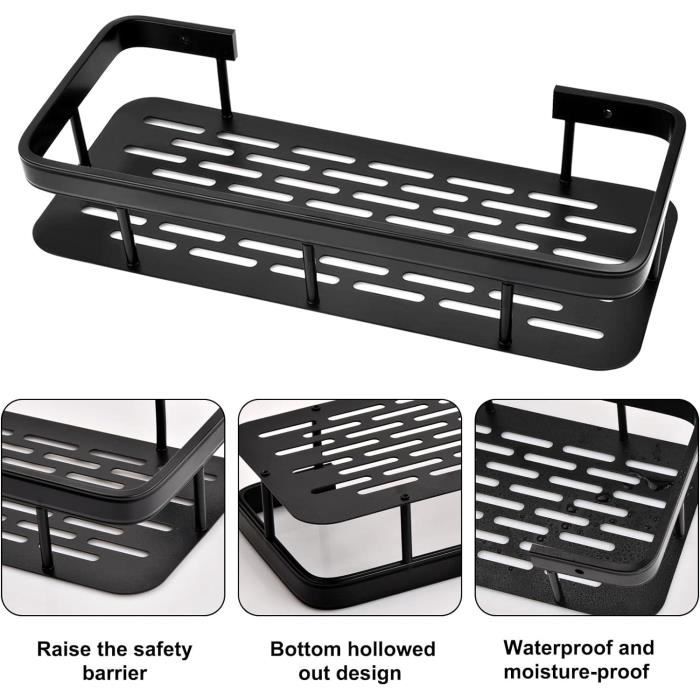 Etagere Sans Percer Étagère Salle De Bain Rangement Salle De Bain Sans ...