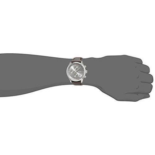 Montre Hugo Boss 1513476 Chronographe Cuir Gris Resistante a l eau