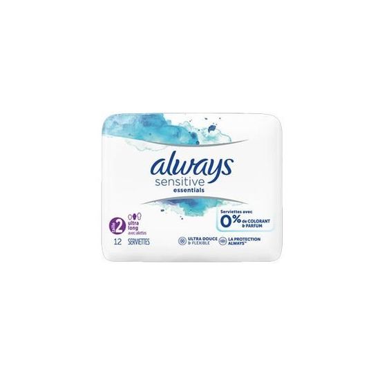 Always Serviettes Sensitive Ultra Long Taille 2 x12 - Cdiscount Au ...