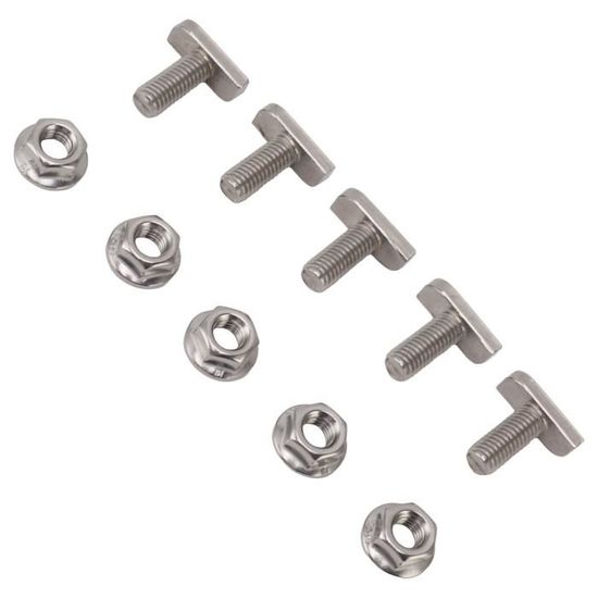 Vis à tête de marteau M8 Écrous à Fente en T - HURRISE - Fixation en acier inoxydable A2 70 ...