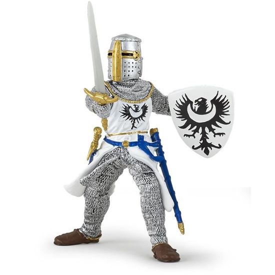 Figurine Chevalier Blanc à l'épée PAPO - Le Monde Médiéval - Pour ...