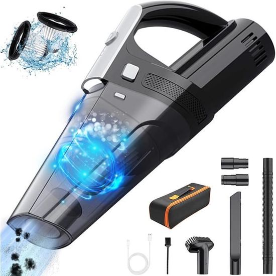 Aspirateur À Main, 8000Pa Puissant Aspirateur À Main Sans Fil, 6000Mah ...