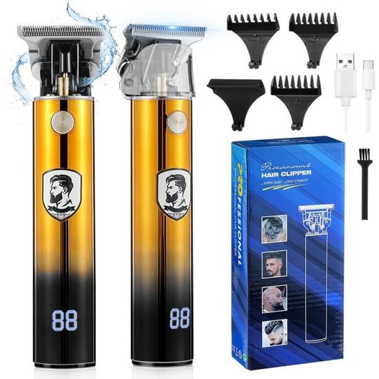 Tondeuse Cheveux Hommes, Tondeuse Barbe Kit Homme Electriques Tondeuse Cheveux Rasoir ...