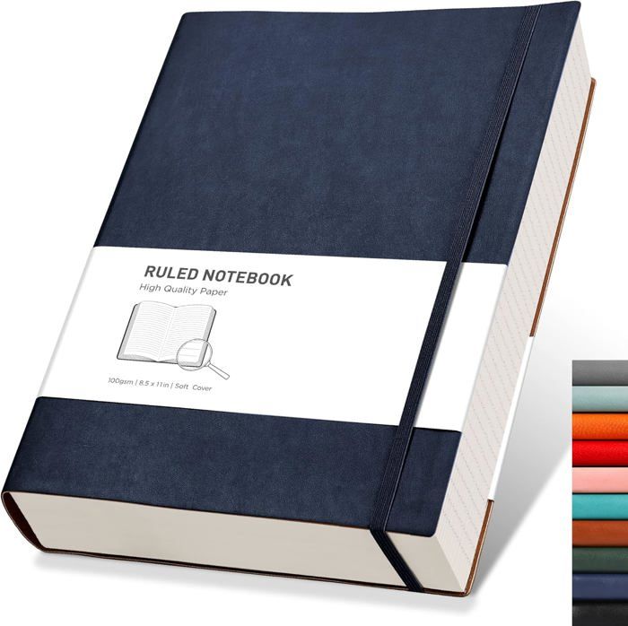 Carnet de Notes Ligné A4-Journal épais avec 320 pages numérotées,1 ...