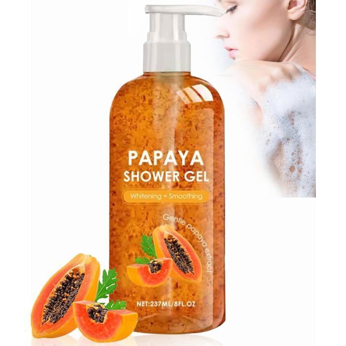 Gel Douche éclaircissant à La Papaye Corps,245ml Papaya Gels Exfoliant ...