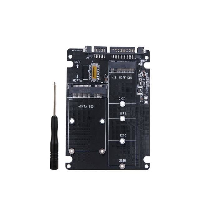 Conseil - Adaptateur M2 SSD mSATA vers USB, boîtier mSATA M.2 NGFF mSATA SSD vers SATA 3.0 2.5 ...