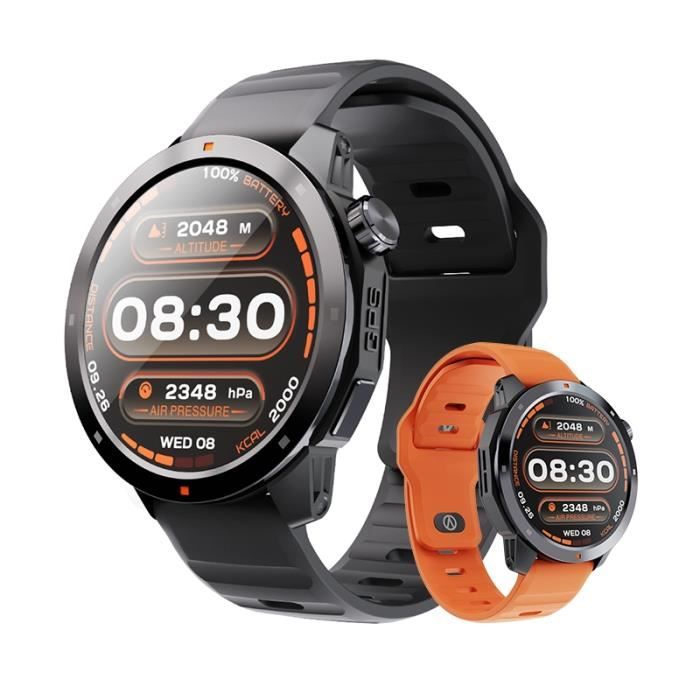 Aolon Navi R3 Montre Connectée Homme Femme-Bluetooth，Boussole，GPS,HD 1. ...