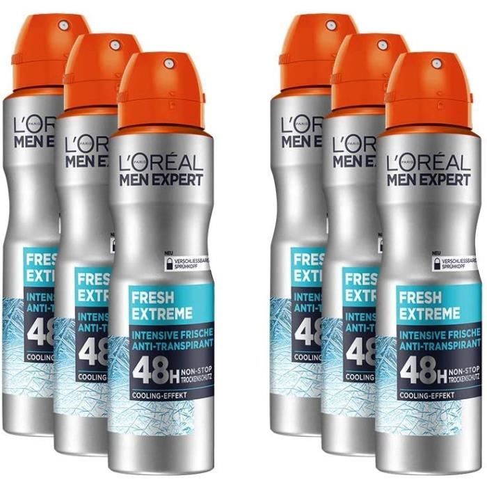 Men Expert, Déodorant Spray Fresh Extreme, Protection 48H, Régule La ...