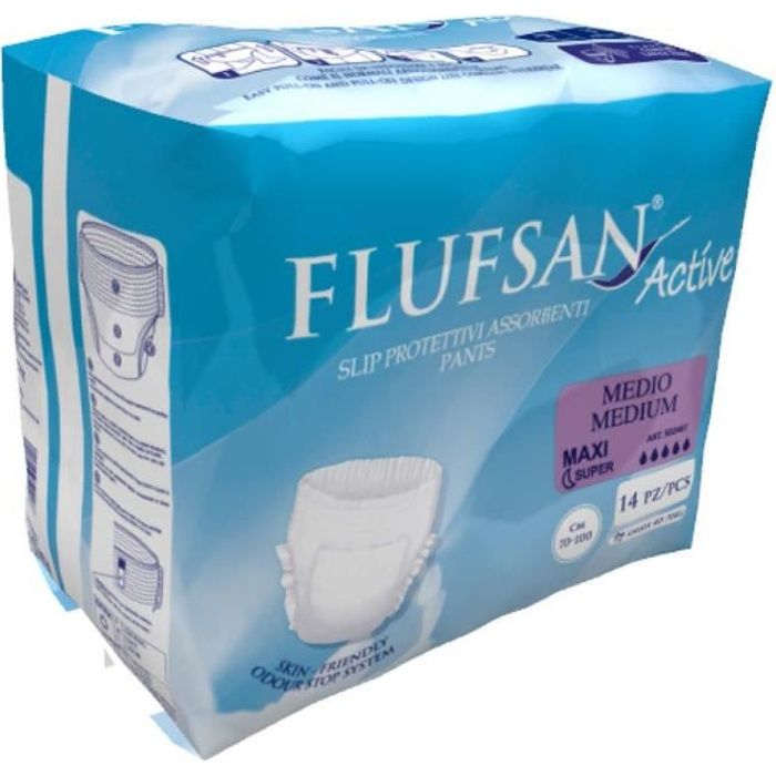 FLUFSAN Culottes super absorbantes medium pour incontinence nuit x14 ... FLUFSAN Culottes super absorbantes medium pour incontinence nuit x14 ...