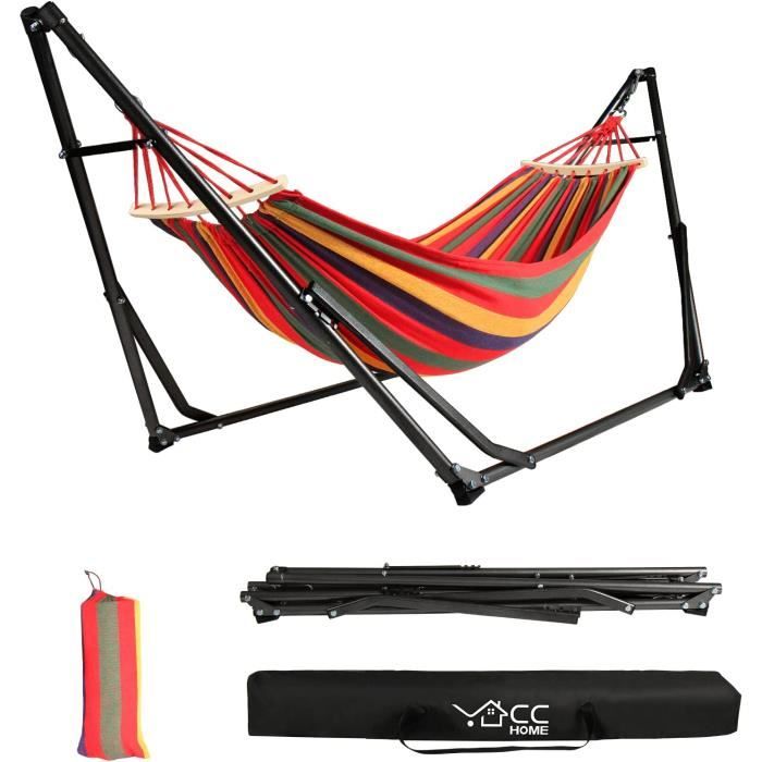 Hamac sur Pied, Hamac avec Support Pliable Hamacs Amack Exterieur Toile ...
