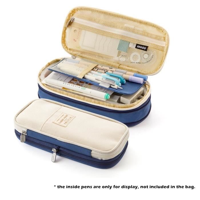 Trousse scolaire,Angoo – stylo de poche classique,sac de rangement de ...