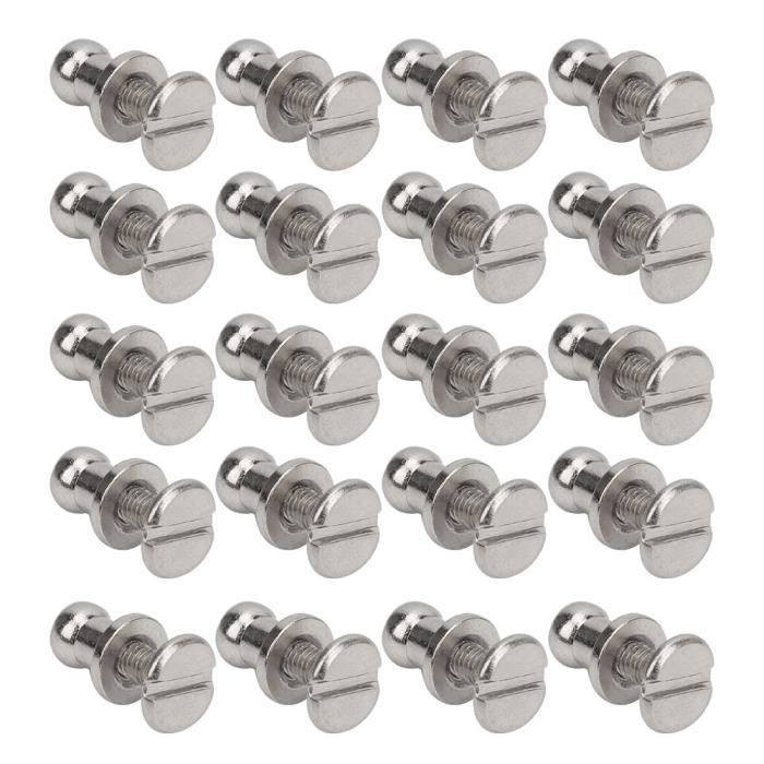 YOSOO vis à rivets 20 ensembles vis clou rivet cuivre tête ronde goujon ...