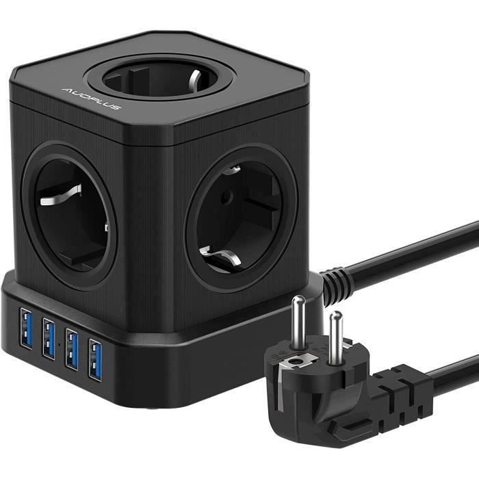 Multiprise USB Cube, Multiprise Electrique avec 5 Prises (4000W-16A) et ...