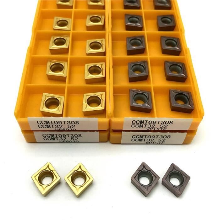 Outil de tournage interne outil de coupe CNC insertion de tournage en carbure CCMT09T308 VP15TF ...