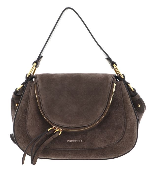 COCCINELLE Sac à épaule brun foncé en cuir pour femme - Coccinelle Sole ...