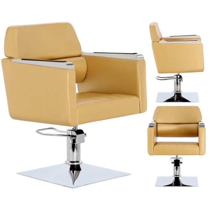Chaise de coiffure Bella pivotante hydraulique pour barbier et salon de ...