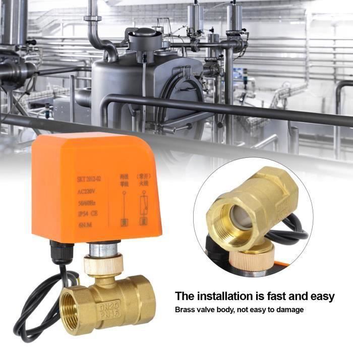 Great-Vanne à bille motorisée Vanne à boisseau sphérique motorisée 2 voies 2 fils vanne à ...