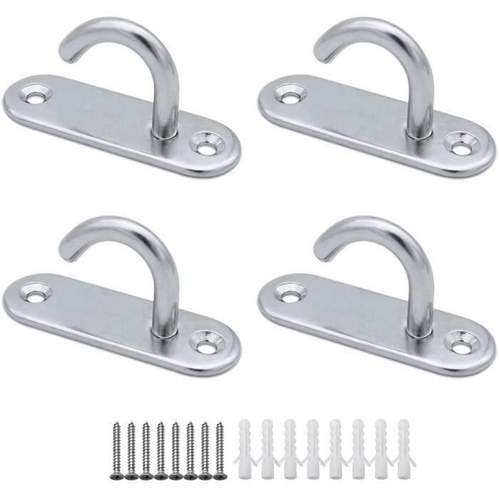 XiaoLD-4 pièces Inox Crochets de Plafond M6 Crochets Ouverts Ovales ...