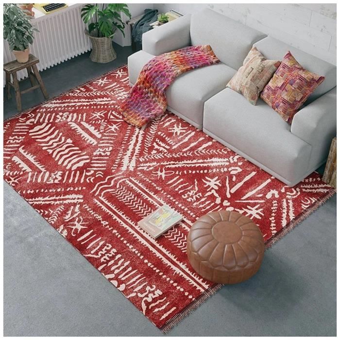 120 x 200cm Tapis Salon Vintage Style Traditionnel, Doux et Confortable ...