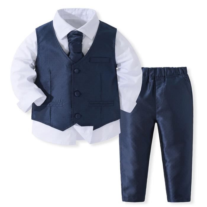 YOOJIA Costume Garçon Cérémonie Mariage avec Chemise Manche Longue ...