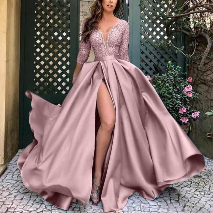Robes de mariée pour femmes Marques de luxe Couleur unie Manches ...
