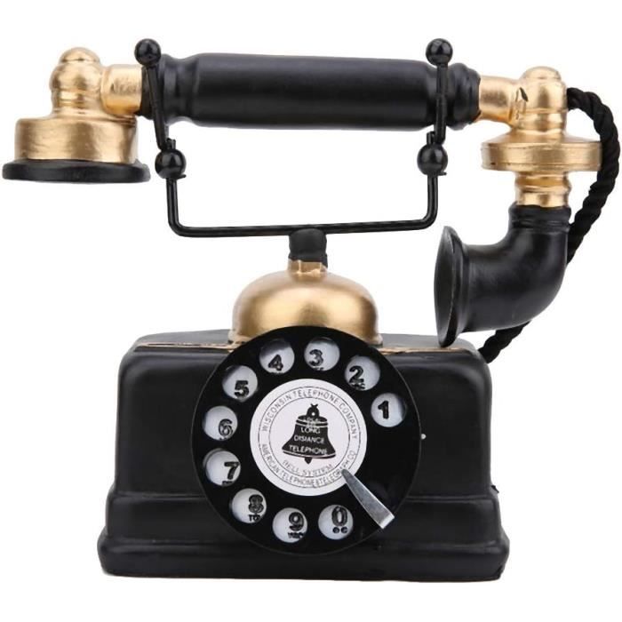Modèle De Téléphone Fixe Vintage Filaire, Téléphone Fixe Rétro De Style ...