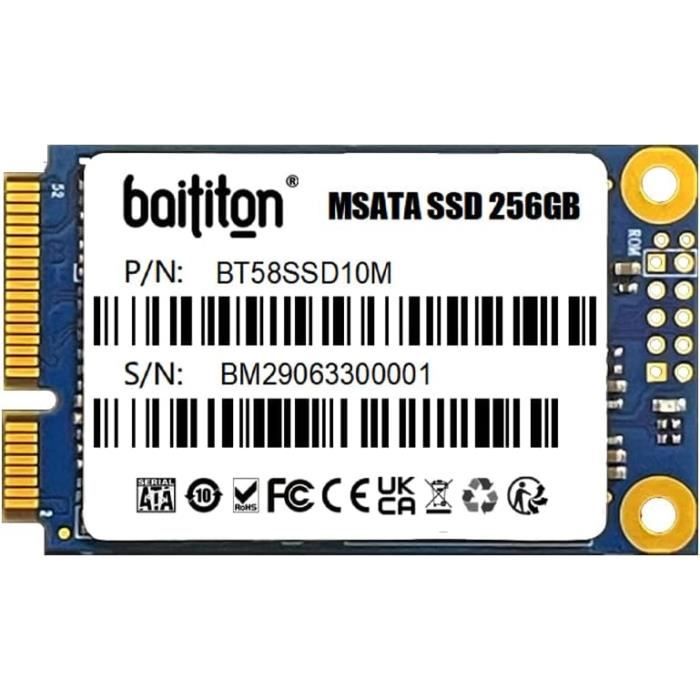 256Gb Msata Iii Disque Flash Ssd 256 Go Interne Solid State Drive[J4130 ...