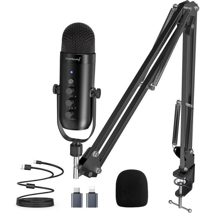 Kit Microphone Usb, Micro À Condensateur De Studio Pour Pc Telephone ...